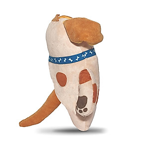 The Tooth Brigade Tooth Fairy Pillow | Fun and Interactive Stuffed Plush Toy with Large Pocket for Lost Teeth, Treasures, Prizes - Perfect for Kids, Boys, & Girls Gift (OBI Dog)