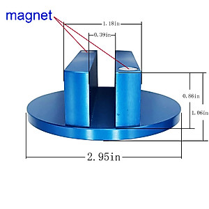 XJDAMZ Jack Pad Slotted - Universal Magnetic, Frame Rail Protector Protector Puck/Pad-Blue 1Pcs