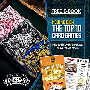 Infinitum Royal Blue & Gold Playing Cards, Deck of Cards with Free Card Game eBook, Premium Card Deck, Cool Poker Cards, Unique Bright Colors for Kids & Adults, Card Decks Games, Standard Size