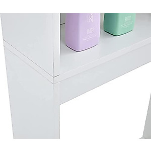 Cimlyfit Over The Toilet Storage Cabinet, 3-Tier Bathroom Space Saver, Bathroom Organizer Shelf Over Toilet, Freestanding Multifunctional Laundry Organizer Toilet Rack White