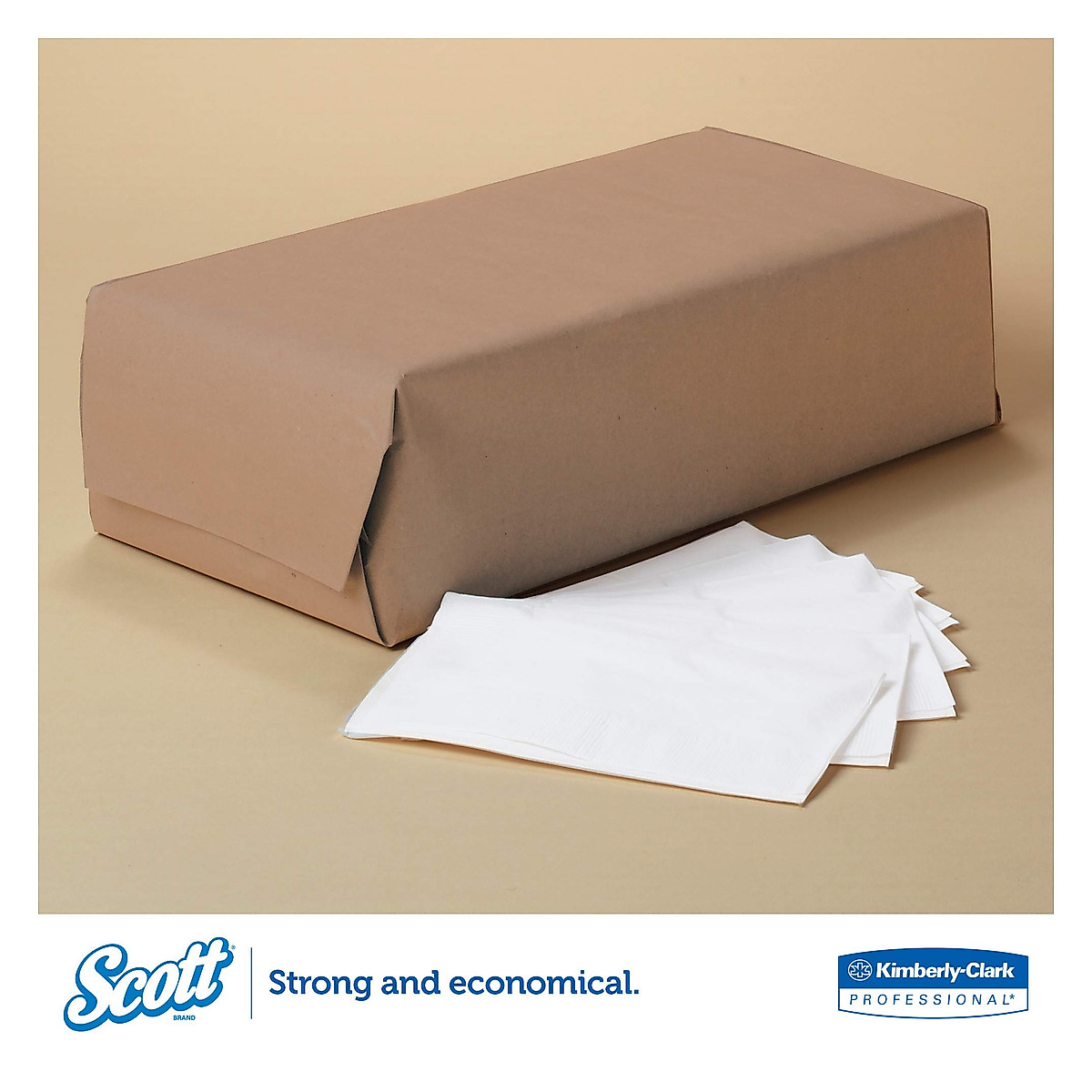 Scott 98200 1/8-Fold Dinner Napkins, 2-Ply, 17 x 14 63/100, White, 250 per Pack (Case of 12 Packs)