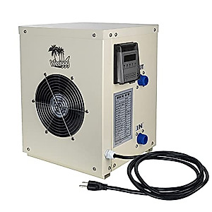 WECIYGG Mini Swimming Pool Heat Pump 12000 BTU for Above Ground Pools, 3.5 kW Electric Pool Heater with Titanium Heat Exchanger, 110V 60Hz, Up to 2000 Gallons