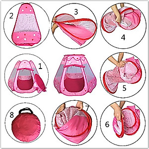 SueSport Children Girls Pink Princess Indoor & Outdoor Play Tent Small