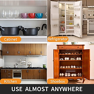 BAKHUK Shelf Liner for Kitchen Cabinets, 17.5 Inches x 25 FT, Non Adhesive Cabinet Liner, Double Sided Non-Slip Drawer Liner, Washable Refrigerator Mats for Pantry Cabinet, Storage, Clear Ribbed