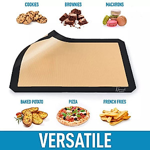 Normal Needs Nonstick, Easy Clean, Eco-Friendly, BPA-Free, Dishwasher Safe, Food Grade Silicone Baking Mats, Oven Safe up to 500°F, 11.8in x 15.7in, Set of 2