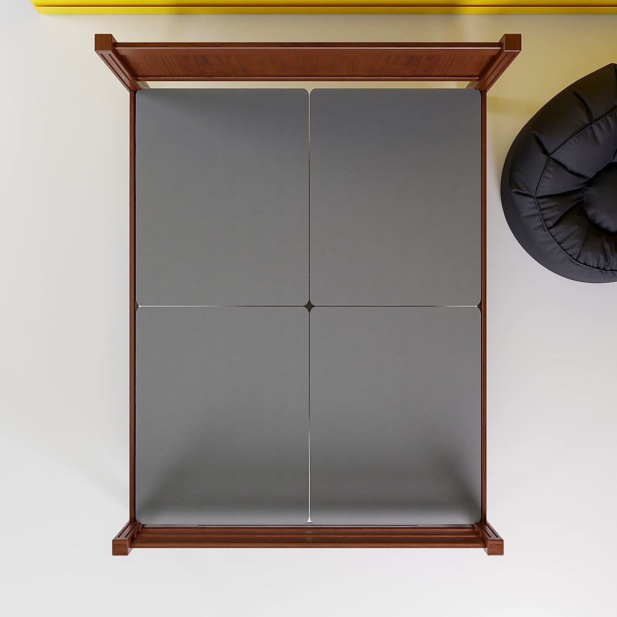 Treaton, 1.5-Inch Split Bunkie Board for Mattress/Bed Fully Assembled, Improved Comfort and Support, Queen(Fold), Grey