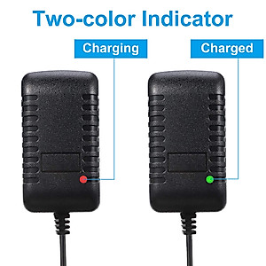 Weewooday 6V Charger for Kids Ride On Car, 6V Battery Charger for Ride on Toys with Charging Indicator Light for SUV Electric Baby Carriage Ride Toy Battery Supply Power Accessories