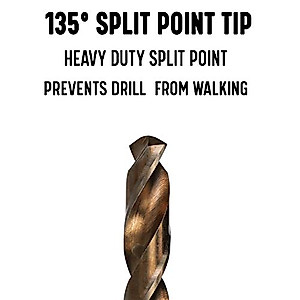 Drill America - D/ASTCO1/8P12 1/8" Cobalt Heavy Duty Split Point Stub Drill Bit (Pack of 12), D/ASTCO Series