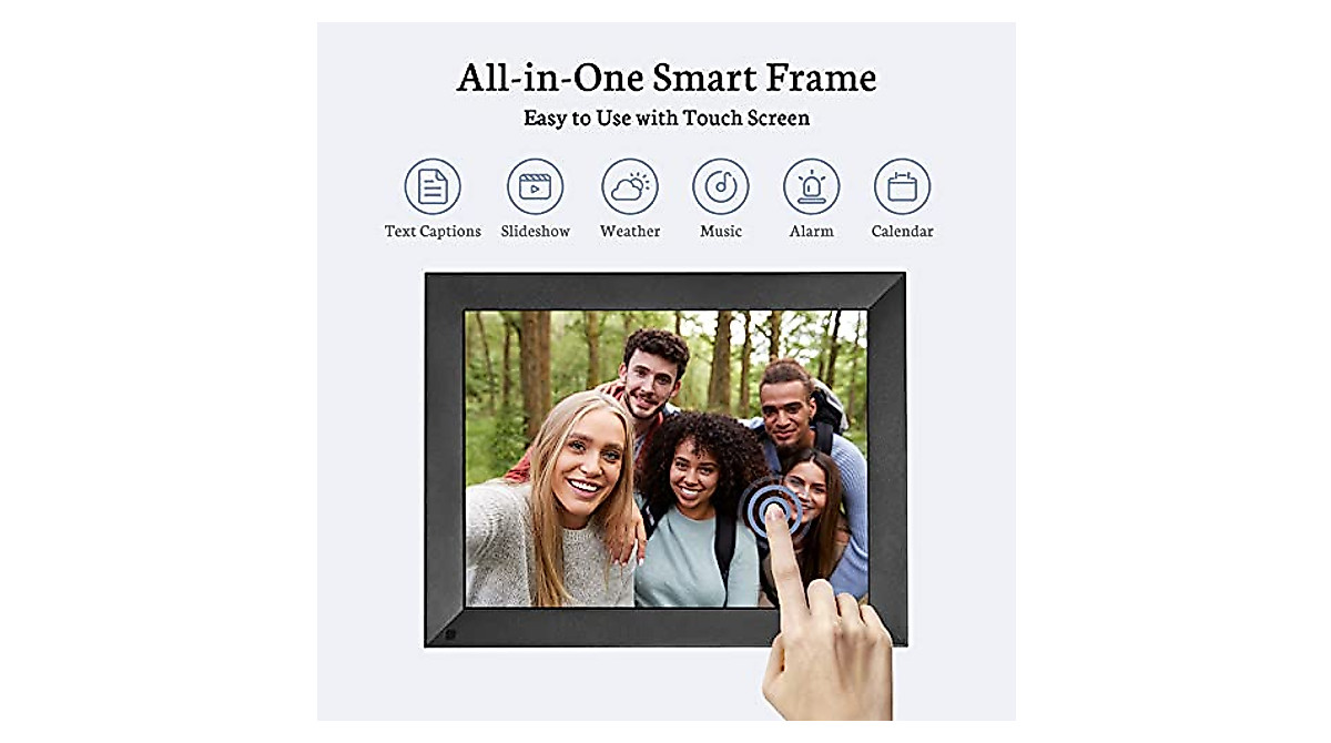 BSIMB 15-Inch Digital Picture Frame with WiFi & Touch Screen