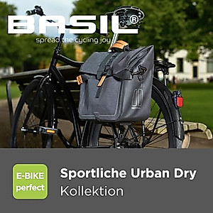 Basil, Urban Dry MIK, Double Pannier, 50L, Black (17782)