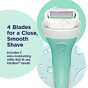 Schick Intuition Sensitive Skin Womens Razor Refills with Vitamin E & Aloe, Pack of 1(count of 1)