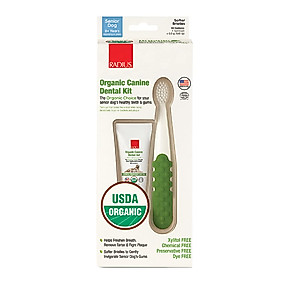 RADIUS USDA Organic Dental Solutions Senior Kit 1 Unit, 1 Dog Toothbrush & 1 0.8oz Toothpaste, Soft Bristle & Non Toxic Toothpaste for Dogs, Designed to Clean Teeth, Xylitol Free