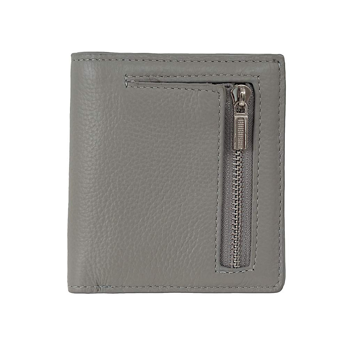 AGBIADD Women's Leather RFID Small Compact Bifold Pocket Wallet Ladies Mini Purse with id Window (Gray)
