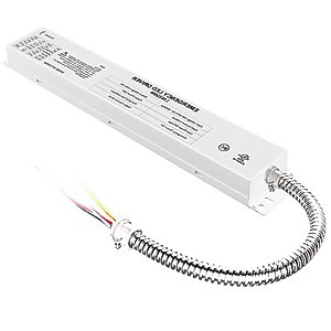 20W LED Emergency Backup Driver, Rechargeable UL Listed Backup Battery, Over 90mins Emergency Time, 120V-347VAC, for Dimmable LED troffer, Panel, Shop Light (20W, 1-Pack)