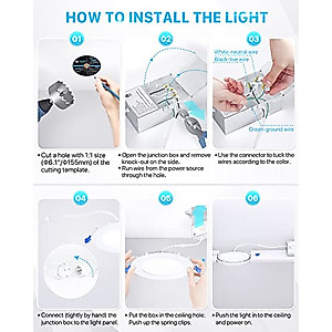 Ensenior 16 Pack 6 Inch Ultra-Thin LED Recessed Ceiling Light with Junction Box, 5000K Daylight, 12W 110W Eqv, Dimmable Can-Killer Downlight, 1050LM High Brightness - ETL and Energy Star Certified