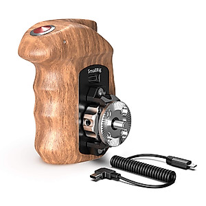 SmallRig Right Side Wooden Handle Hand Grip with Record Start/Stop Remote Trigger for Sony Mirrorless Cameras - HSR2511