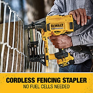 DEWALT 20V MAX* XR Crown Stapler, Cordless Fencing Kit, 9GA (DCFS950P2)