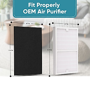 2 Pack Replacement Filters - C - for Idylis Air Purifiers IAP-10-280, IAP-10-200, Part# IAF-H-100C