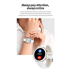 Seiconer Stylish White Smart Watch Women,Digital Sports Fitness Tracker,Heart Rate Blood Pressure Monitor, Bluetooth Call & Text,Waterproof, Personal Assistant Watches(Silver)
