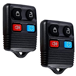 Pilida Keyless Entry Remote Clicker Control Replacement Fit for Escape Focus Fusion Mustang Taurus Explorer| Lincoln| Mercury| 4 Button Car Key Fob CWTWB1U345 Pack of 2