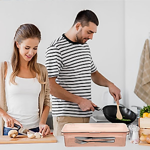 OUNONA Boxes to Home Tool with Containers Drainer Covered Utensil and Holders Trays Storage Keeps Container Dinnerware Color Plastic Organized Drain Chopsticks Flatware Tray Holder