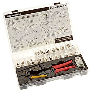 Platinum Tools 90170 10Gig Termination Kit. Box. , Black