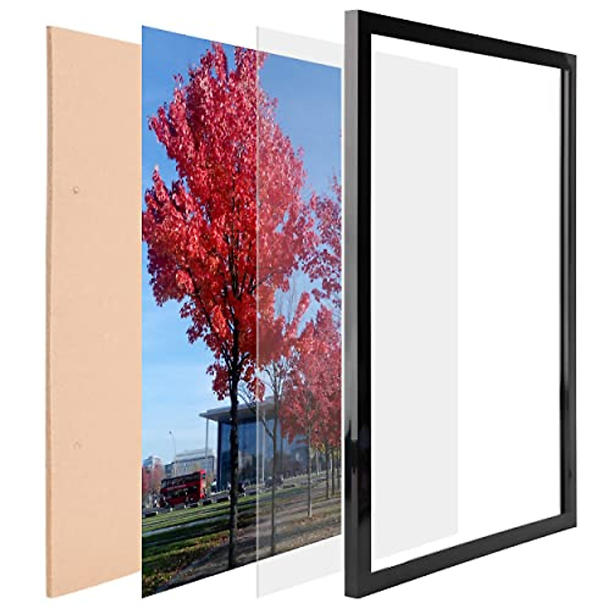 Medog 9x12 Picture Frame Set of 1 Black 9x12 Inch Picture Frames Display Pictures 9x12 Without Mat Wall Mounting Document Certificate Frames Picture Frame 9x12 (P1P BA)