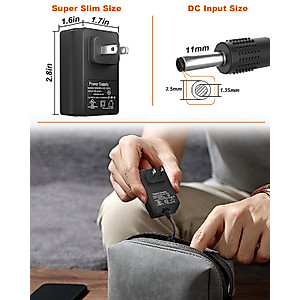 MARBERO 19V AC/DC Adapter Power Cord Power Supply Plug Compatible with MARBERO M82 M82MAX M822 M822MAX M87 M88 M168 Portable Power Station Solar Generator Lithium Battery 1.5A Wall Adapter Charger