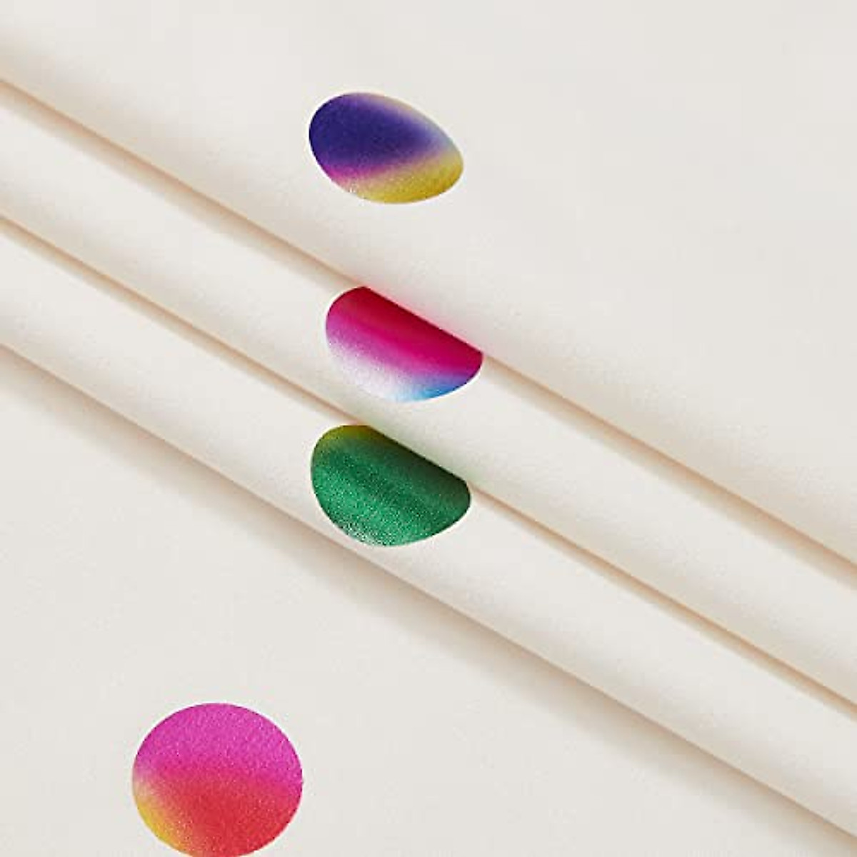 Beige Shower Curtains for Bathroom Metallic Polka Dot Shower Curtains Waterproof Hookless Shower Curtains with Grommet for Kids Soft Microfiber Fabric Shower Curtain Sets 70 x 72 Inches