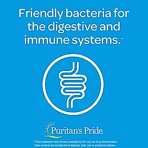 Puritan's Pride Probiotic Supplement, Acidophilus, Capsule, 250 Count(Pack of 1)