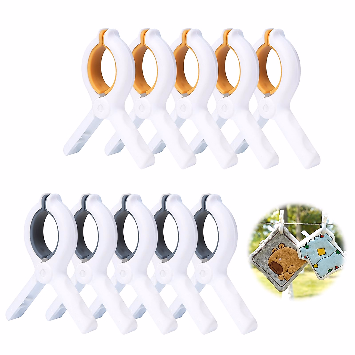 10-Pack Beach Towel Clips for Chairs - Ultimate Cruise and Beach Chair Accessory Set Beach Chair Clips for Towel Clothes Pins for Towel Holder
