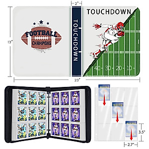 900 Pockets Football Cards Binder,Trading Card Holder Album Storage Display with Football Card Sleeves Card Holder Protectors for Football Card and Sports Card