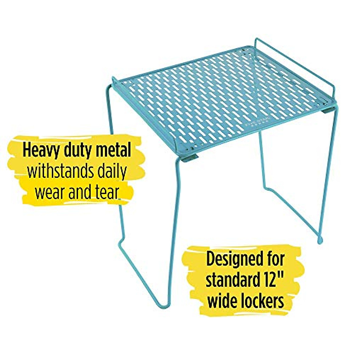 Five Star Locker Accessories, Locker Shelf, Extra Tall, Holds up to 100 pounds. Fits 12 inches Width Lockers, Teal (73325)