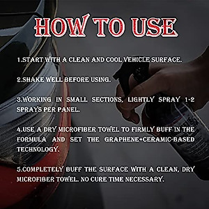 cocomfix Graphene Ceramic Coating Spray Kit, Ceramic Coating for Cars, Repels Road Grime, Adds Extreme Gloss, Shine & Protection. QUICK & EASY Application. Lasts for Over A Year. (10 oz)