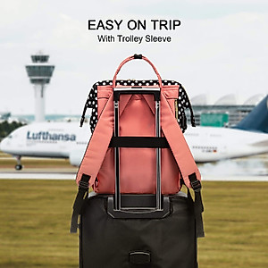 LOVEVOOK Laptop Backpack for Women Work Laptop Bag Stylish Teacher Backpack Business Computer Bags College Laptop Bookbag, Stripe Black 02