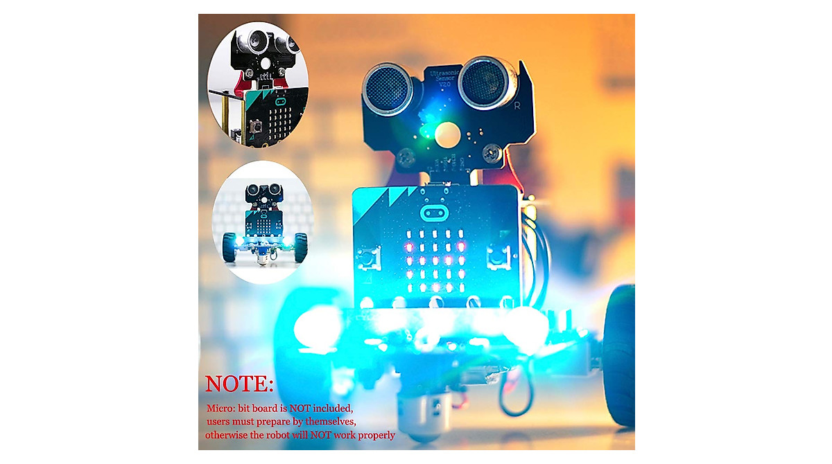 Yahboom STEM Education BBC Micro:bit Coding Robot Car Kit for Kids to ...