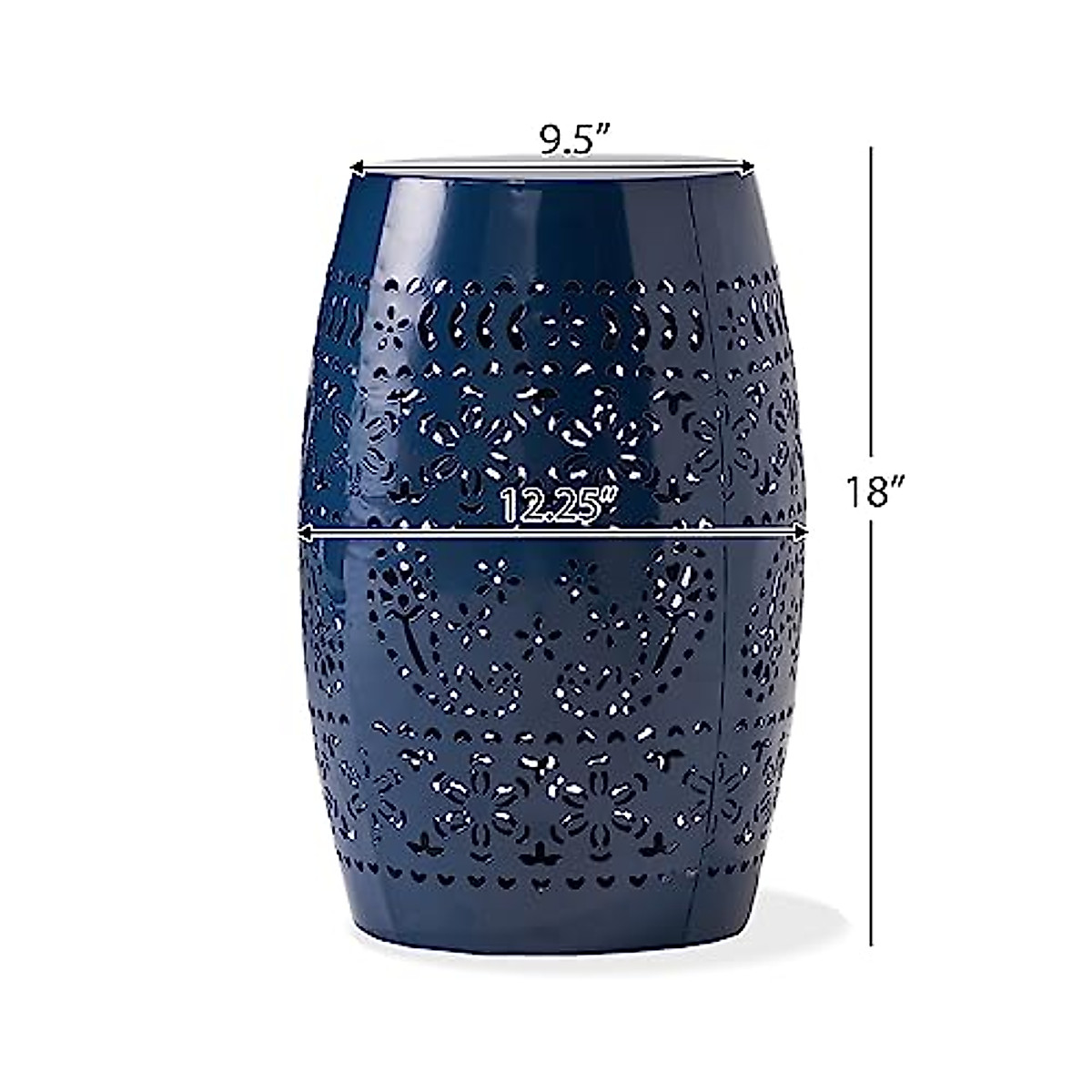 Christopher Knight Home Ruby Outdoor 12" Iron Side Table, Dark Blue