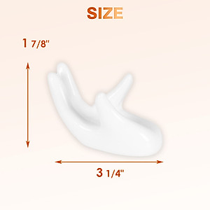 UAIAGM Hand-Shaped Air Plant Holder - Ceramic Mini Stand for Airplants - Decorative White Pot for Live Houseplants - Unique Desk, Table, Shelf Decor