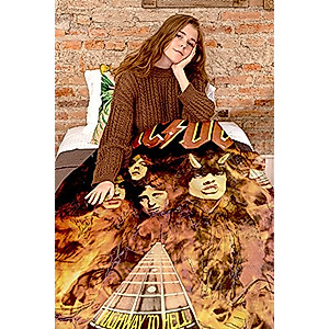 AC/DC Highway to Hell Blanket Music Album Cover Soft and Cuddly Plush Fleece Throw Blanket 48" x 60" (122cm x152cm)