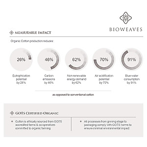 BIOWEAVES 100% Organic Cotton Full/Queen Duvet Cover Set, 3-Piece, 300 Thread Count Sateen Weave GOTS Certified Comforter Cover with Buttoned Closure and 2 Pillow Shams – White, 90x90 inches