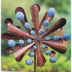 Reversible Extra Large Wind Spinner Catcher 23" Wide, 83" High Weather Resistant Finish