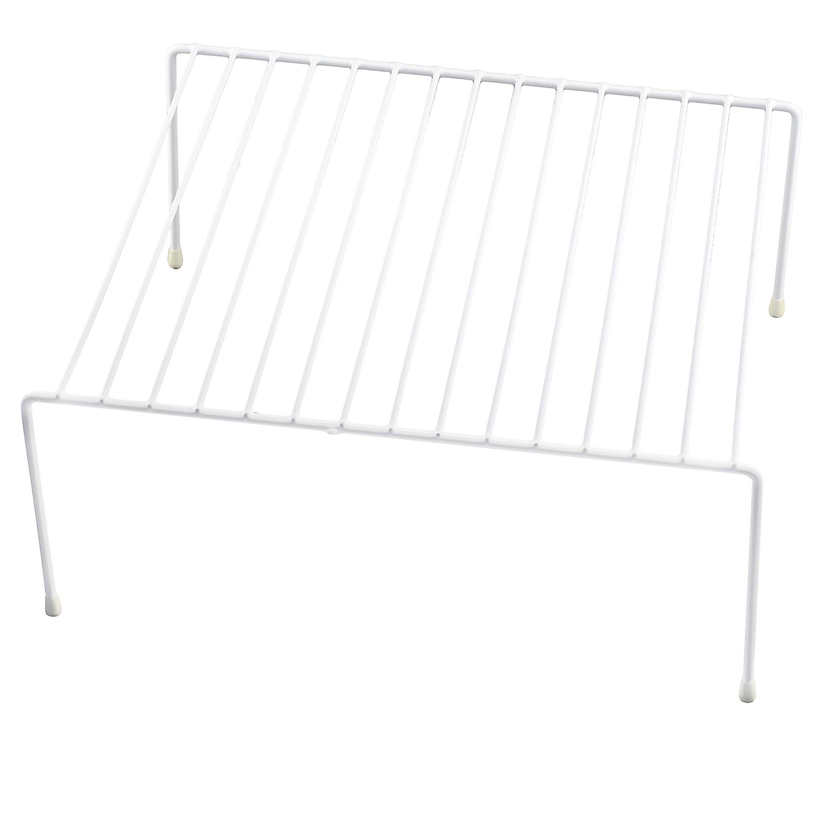 YBM Home White Wire Cabinet Helper Shelf Organizer and Storage Rack Helper for Kitchen, Expandable Kitchen Counter and Cabinet Shelf (1, 16"L x 9.75"W x 5.5"H)