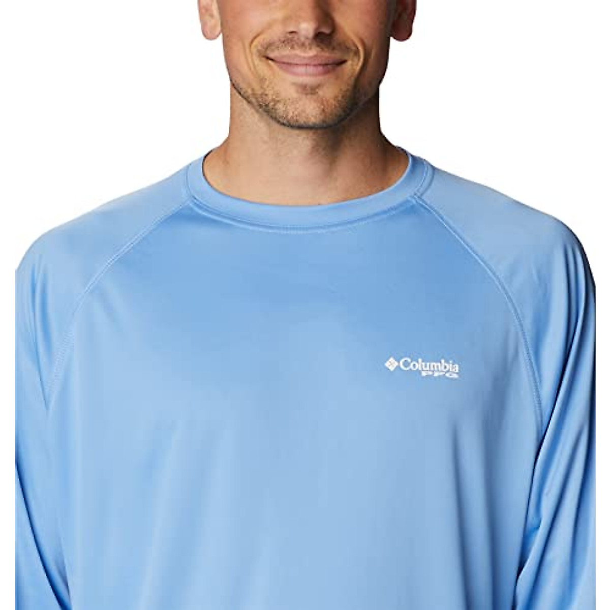 Columbia Men's Terminal Tackle Long Sleeve Shirt, White Cap/White Logo, Large