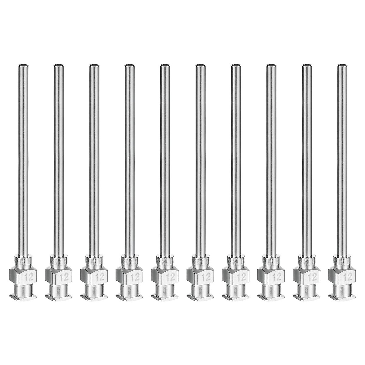 PATIKIL Blunt Tip Dispensing Needle 12G, 10 Pcs 2 Inch Stainless Steel Liquid Dispenser Needles with Lure Lock for Refilling Liquid Inks Adhesives Glue