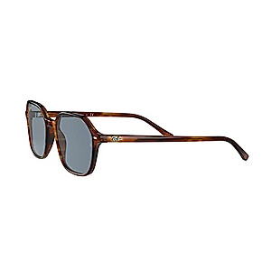 Ray-Ban RB2194 John Square Sunglasses, Striped Havana/Blue, 53 mm