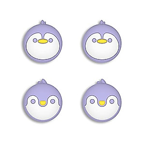 PlayVital Penguin Joystick Caps for Nintendo Switch, Thumbstick Caps for Switch Lite, Analog Cover for Switch OLED Joycon Thumb Grip Caps for Switch & Switch Lite & Switch OLED - Light Violet