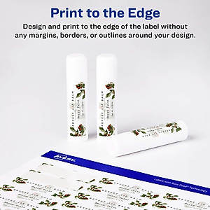 Avery Matte White Rectangle Labels with Sure Feed, 1" x 1.5", 800 Matte White Printable Labels