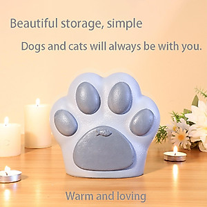 Personalized Pet Urns for Dog or Cat Ashes, Pet Cremation Urns Pet Urns, Pet Ashes Cat and Dog Claw Creative Urn Customizable Text Content (16cm * 8.5cm * 14cm/6.2" x3.4 x5.9)