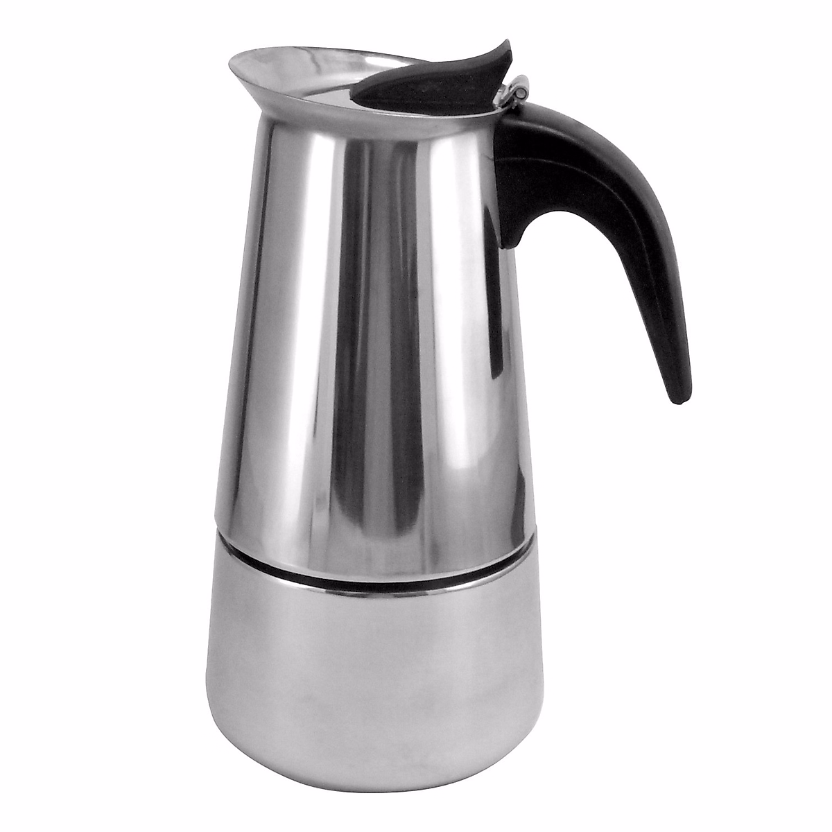 Dependable Industries inc. Essentials Stainless Steel Moka Espresso Coffee Pot Maker Percolator Stovetop Latte Cappuccino Italian Spanish Coffee (Silver, 6 Cup = 12 Ounce)