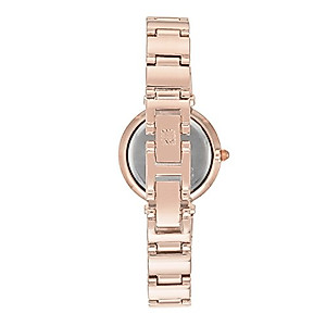 Anne Klein Women's AK/2434RGRG Diamond-Accented Rose Gold-Tone Bracelet Watch